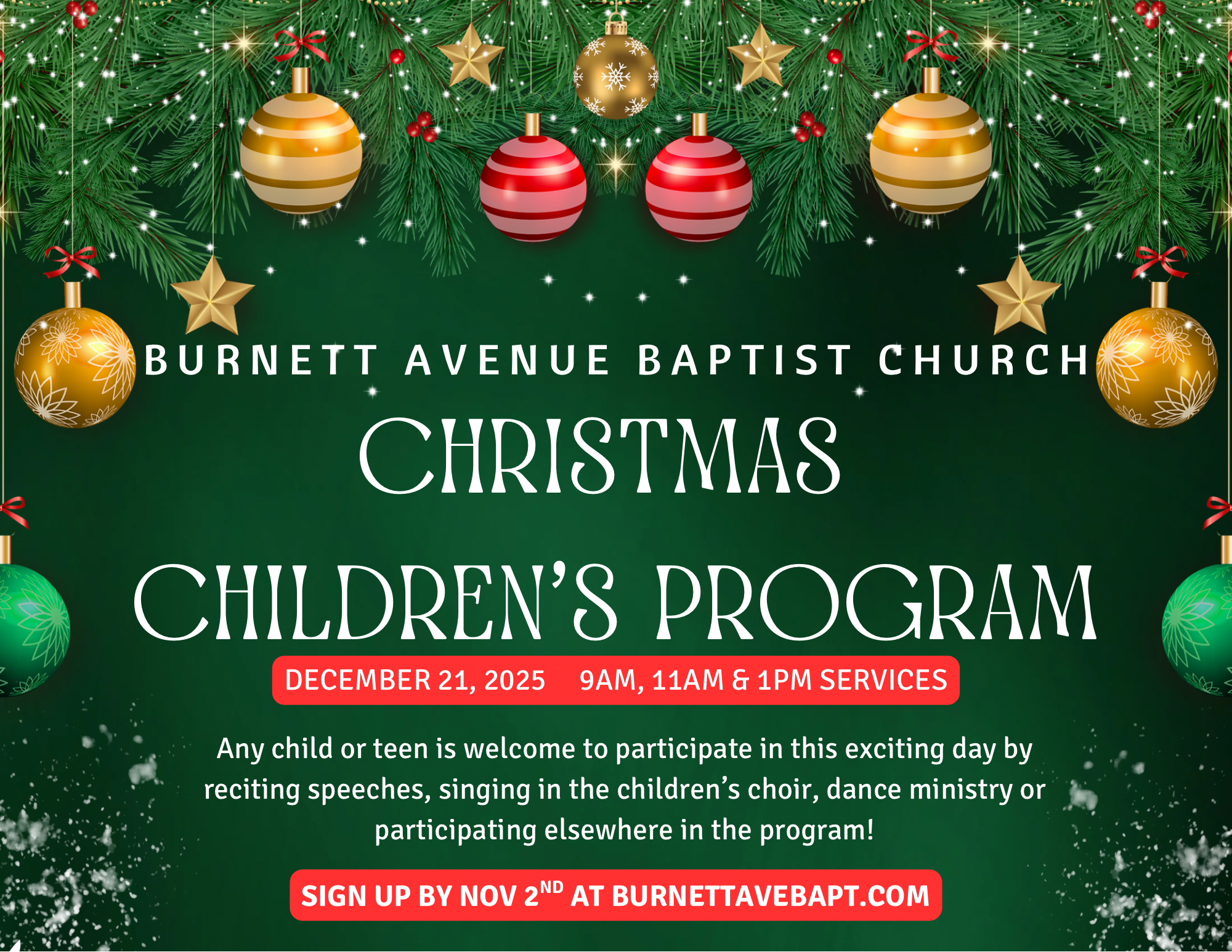Christmas Children's Program - Burnett Avenue Baptist Church